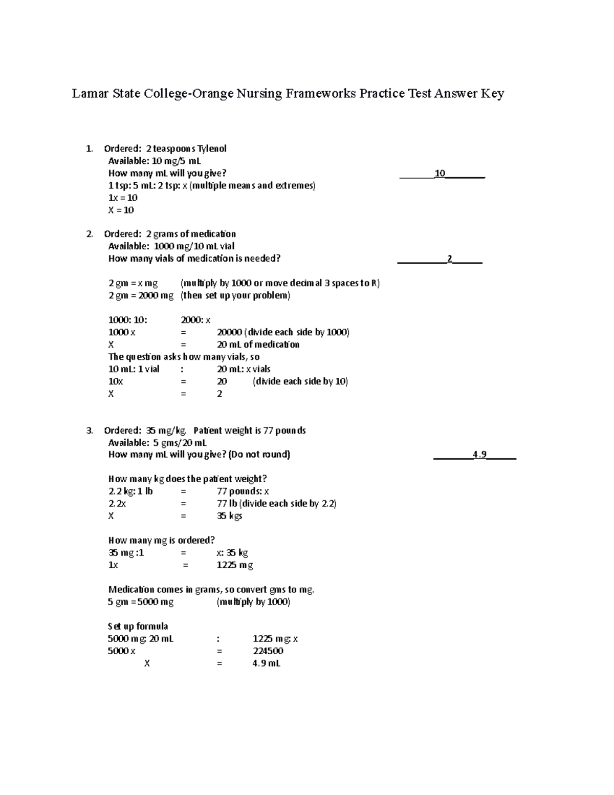 Math Practice Test Answer Key 2 Lamar State College Orange Nursing math-practice-test-answer-key-2-lamar-state-college-orange-nursing