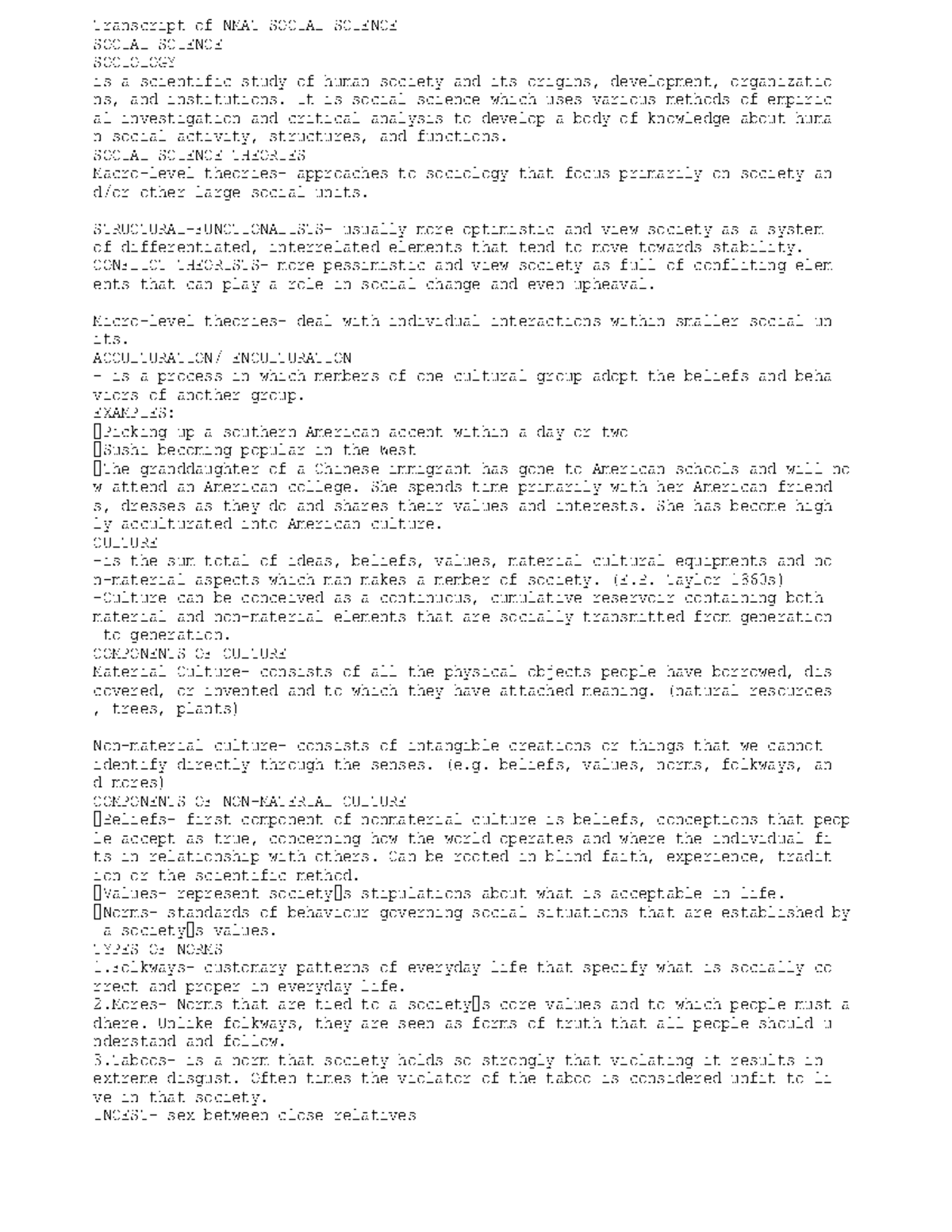 327563671 Social Science Reviewer - Studocu