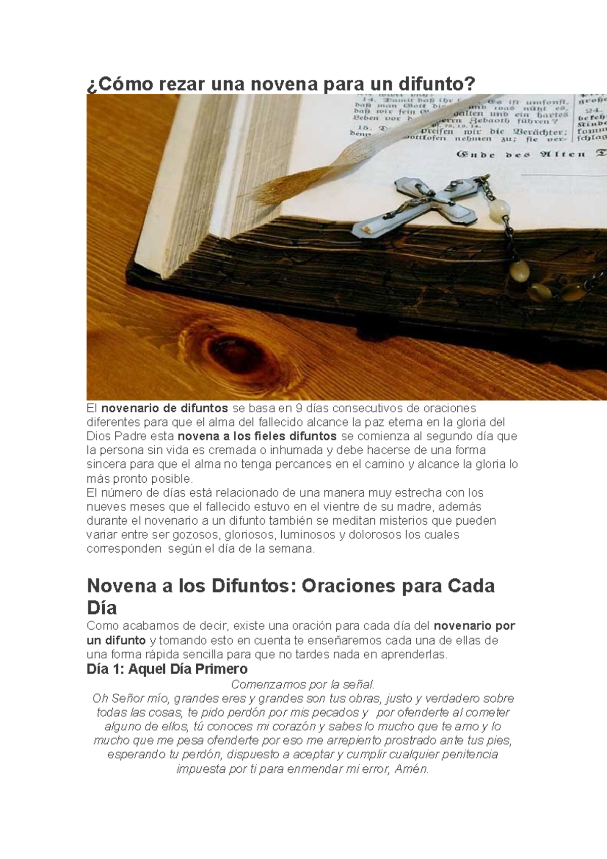 Cómo rezar una novena para un difunto - ¿Cómo rezar una novena para un difunto? El novenario de ...