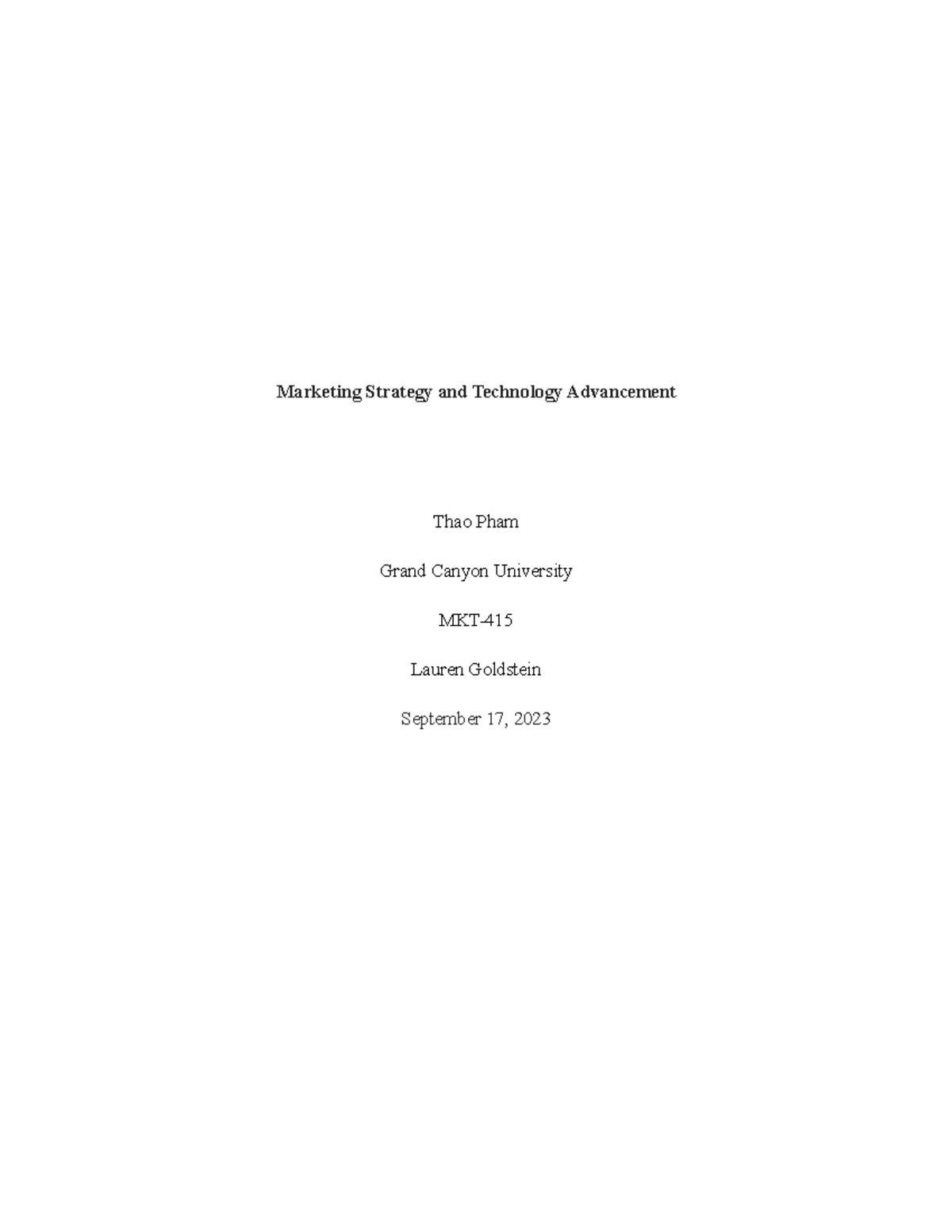 Marketing Strategy and Technology Advancement - The Walt Disney Company ...