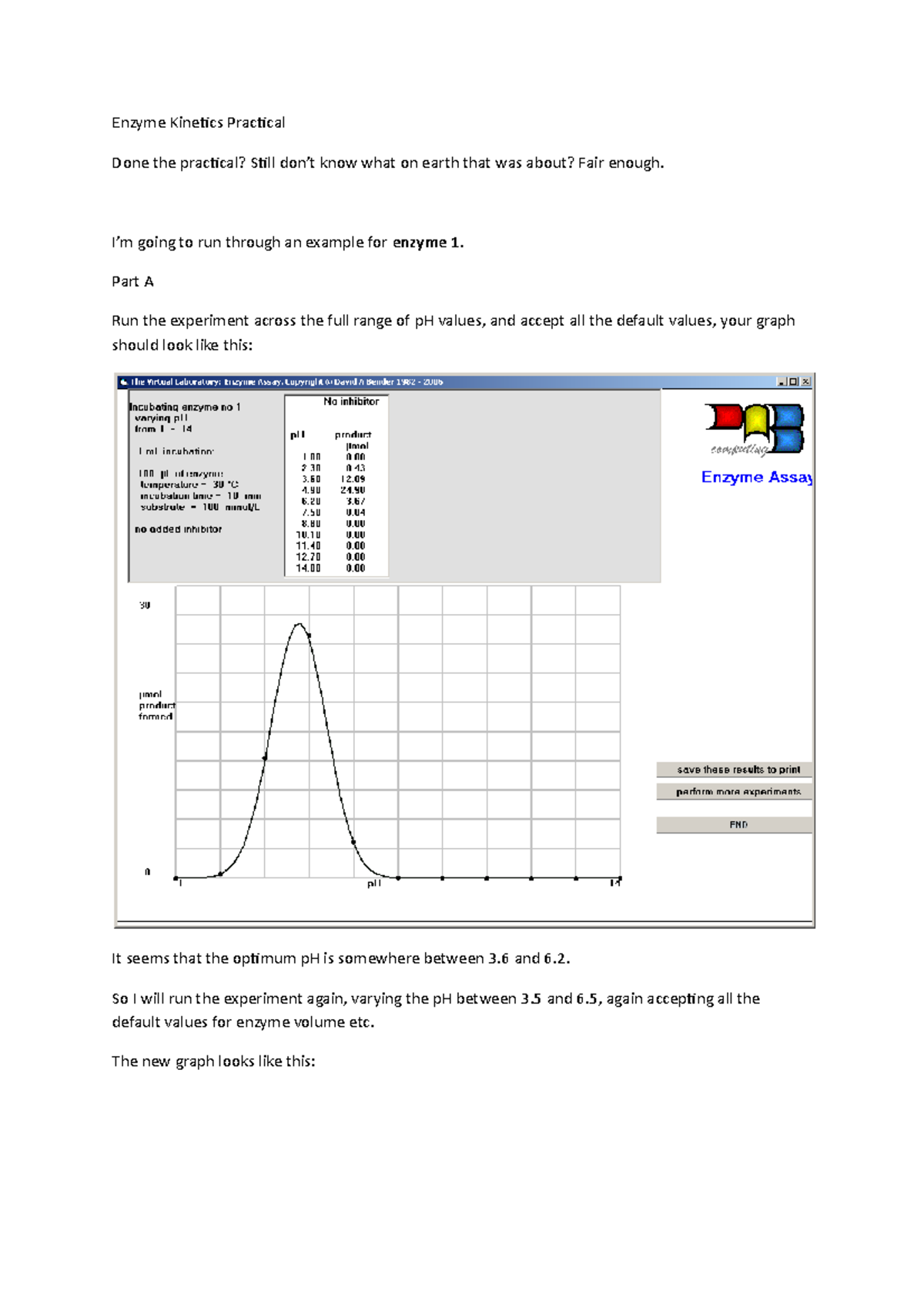 Enzyme Kinetics Practical solution - Enzyme Kinetics Practical Done the ...