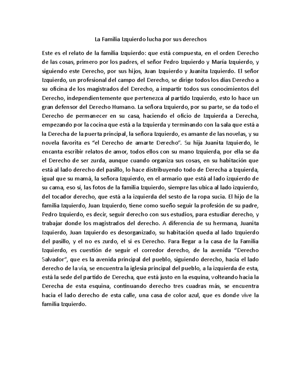 La Familia Izquierdo lucha por sus derec - El señor Izquierdo, un ...