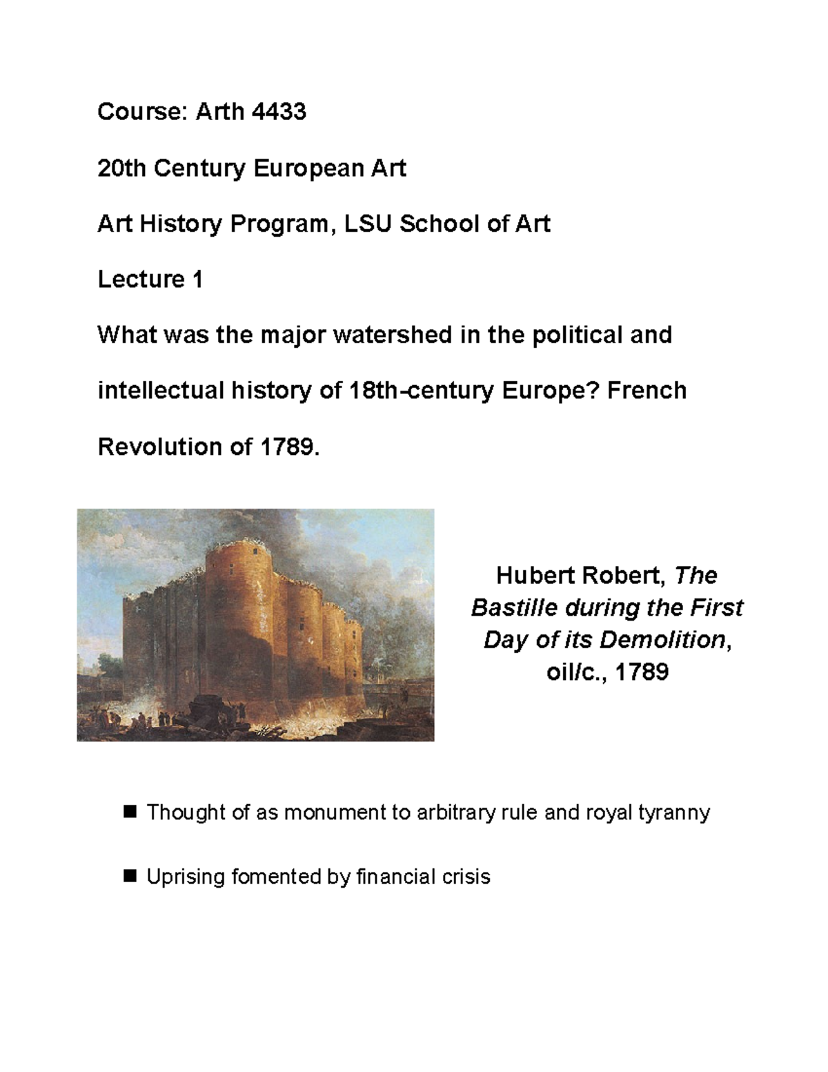 The French Revolution - arth history 20th century contemporary arts ...