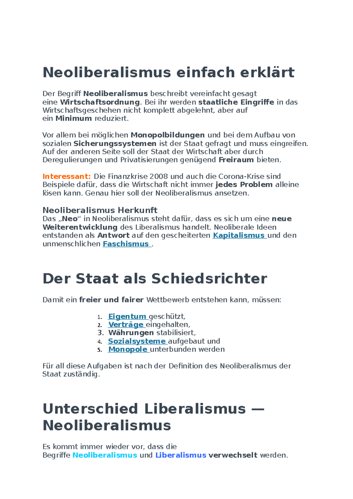 Neoliberalismus einfach erklärt - Neoliberalismus einfach erklärt Der ...