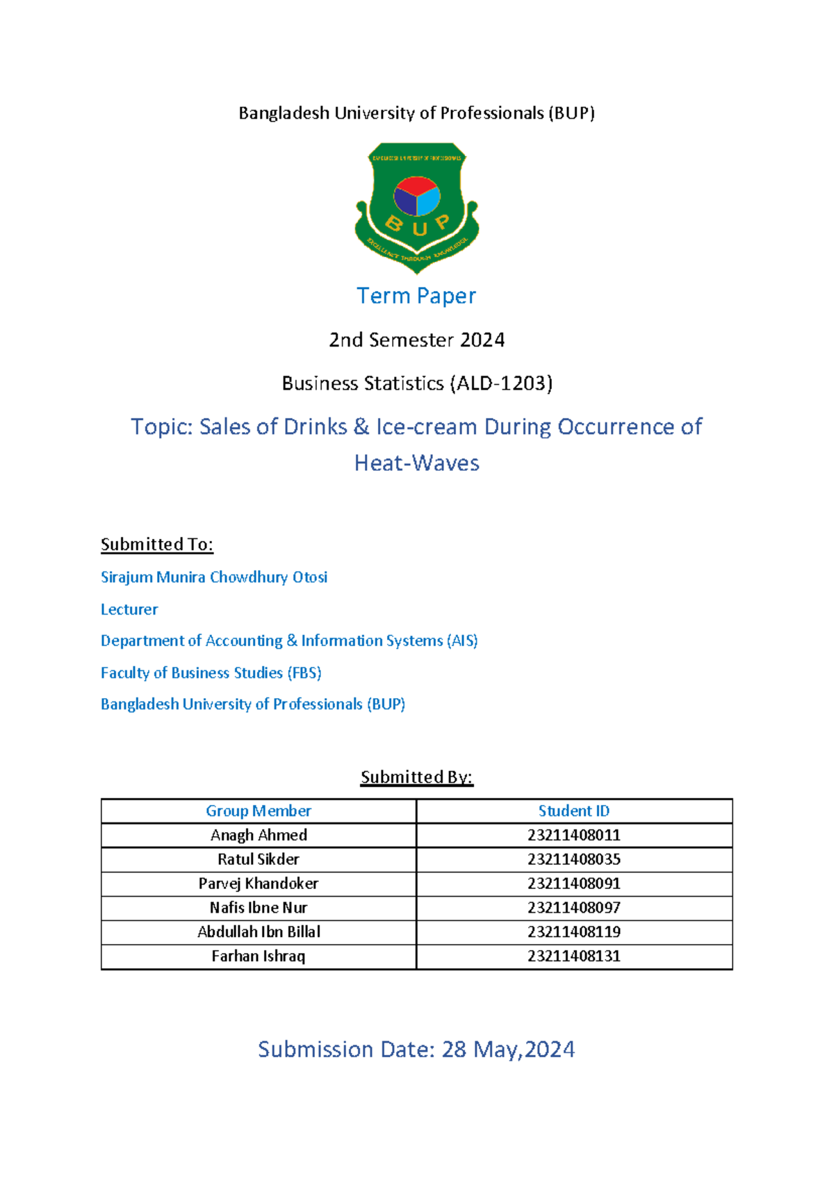 Team-Dube-Jacchi - Bangladesh University of Professionals (BUP) Term ...