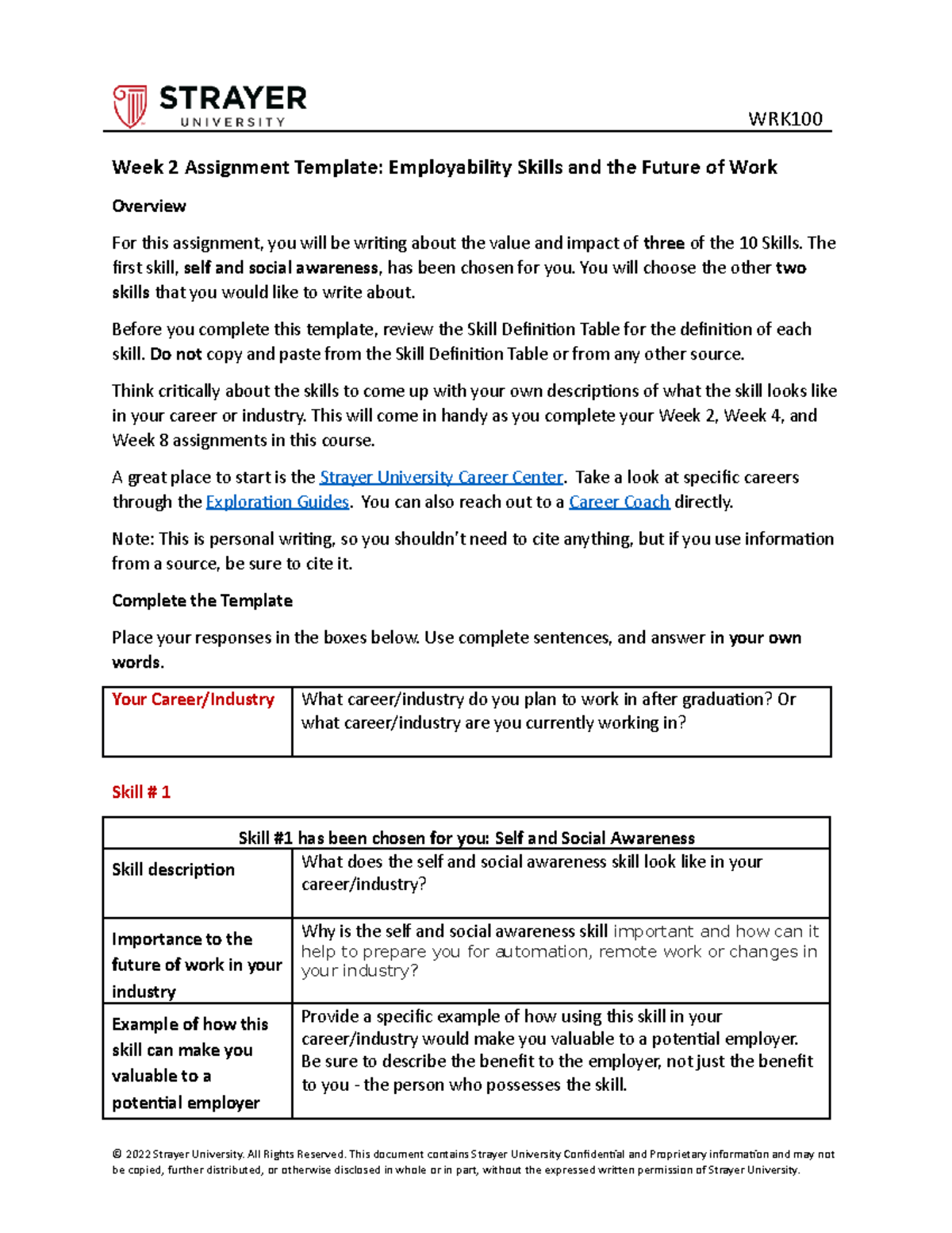 Week 2 assignment template - WRK Week 2 Assignment Template ...