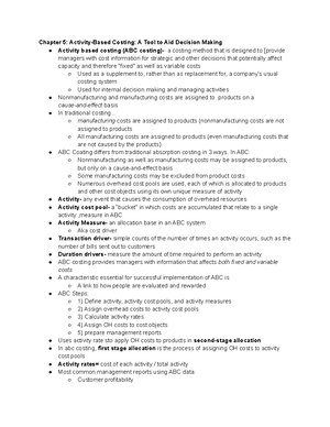 Ch 3 notes acct 2020 - Professor: Emily McCorkle - Chapter 3: Job-Order ...