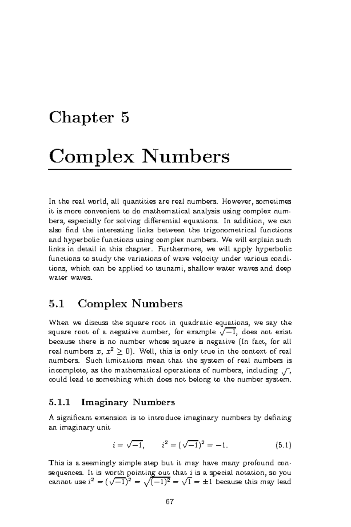 Yang 2009 Ch05 - Chapter 5 Complex Numbers In the real world, all ...