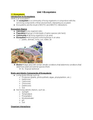 Unit 6 - This is notes for environmental science (unit 6) - Unit 6 ...