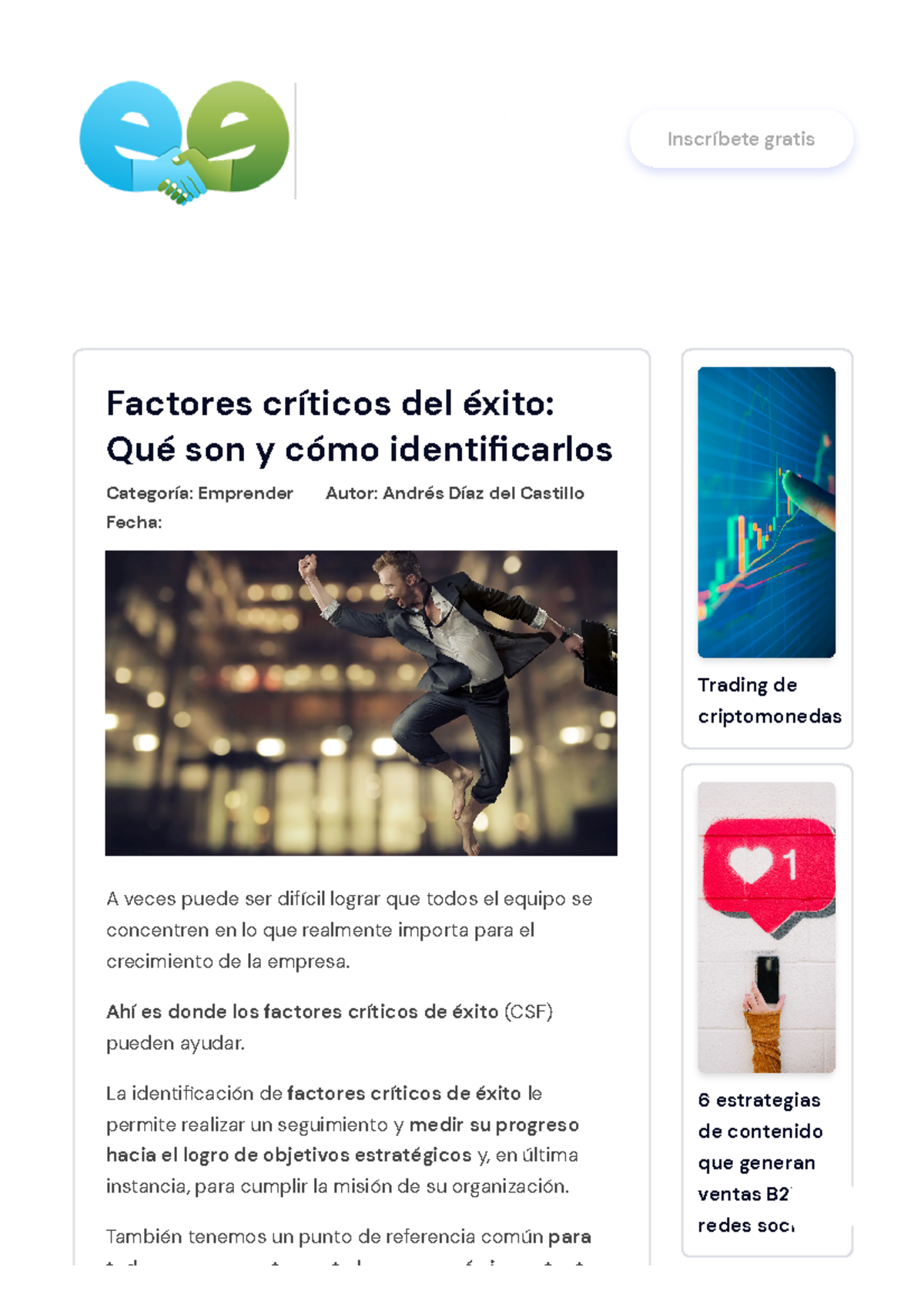 Semana 5 Lectura Factores Críticos Del éxito Qué Son Y Cómo