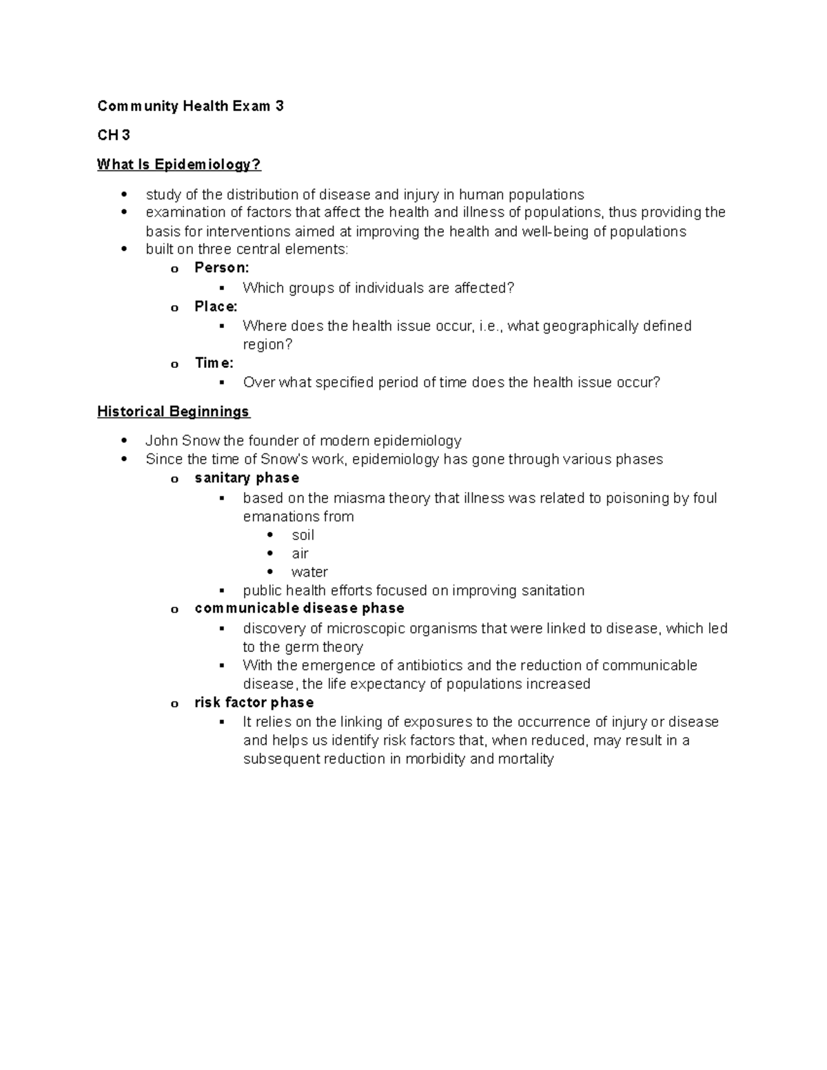 Community health exam 3 - Community Health Exam 3 CH 3 What Is ...