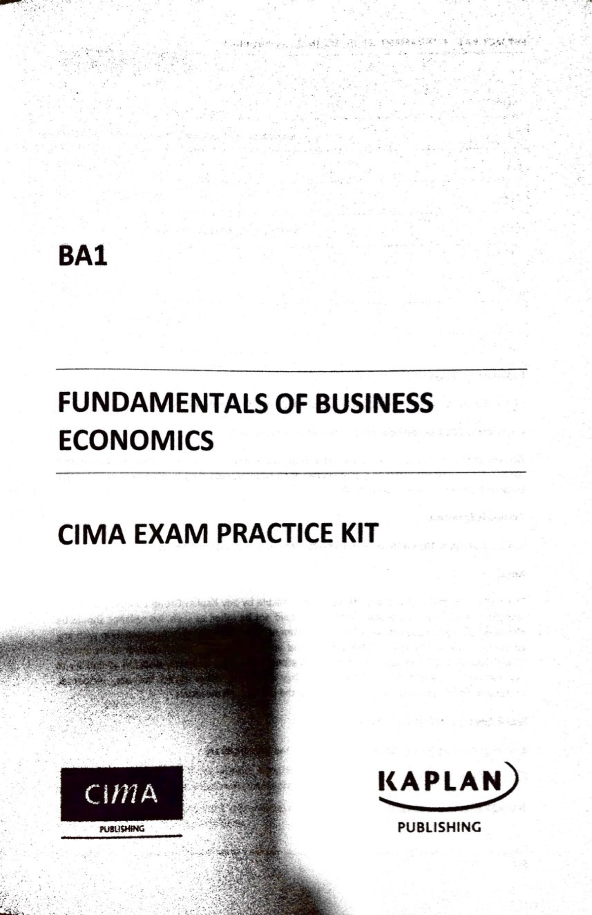 Rezi BA1 exam kit - CIMA study text - cost accounting and control 1 ...