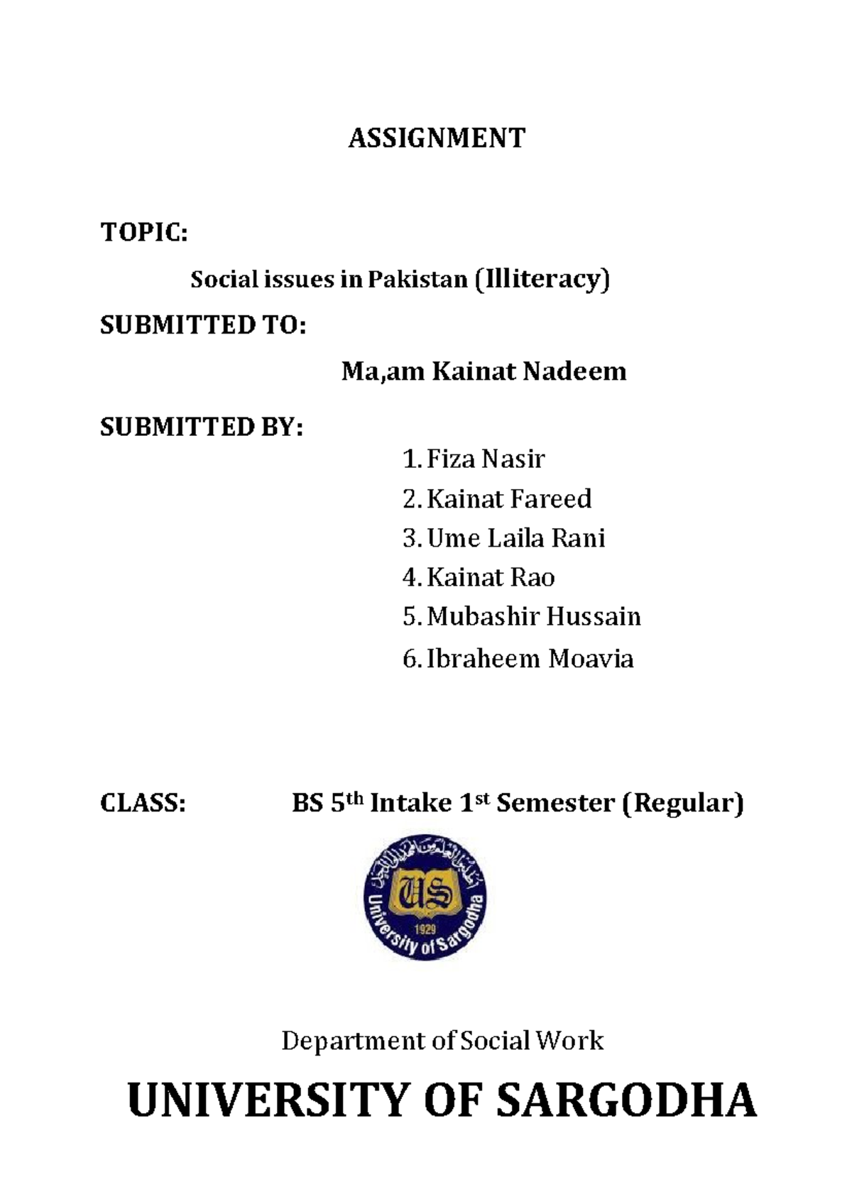 Social issues presentation new 1 - ASSIGNMENT TOPIC: Social issues in ...