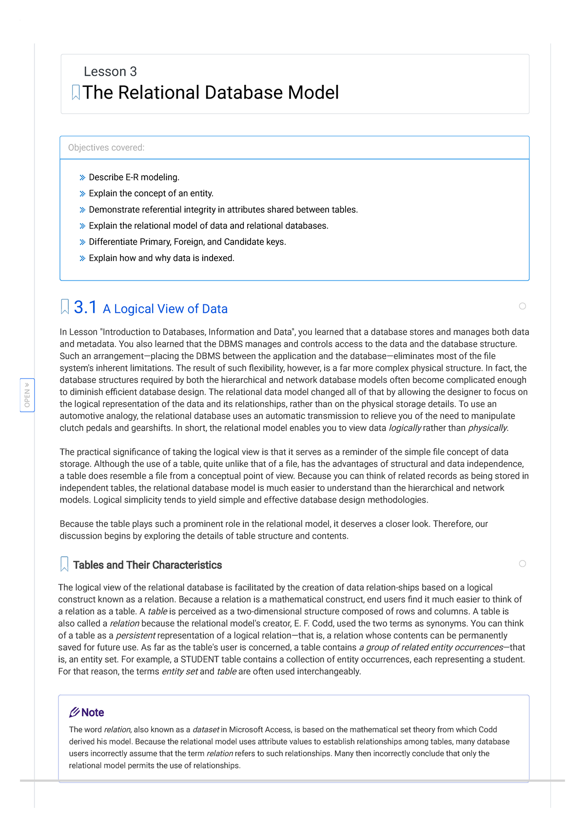 Lesson 3 The Relational Database Model -u Certify - Lesson 3 The ...