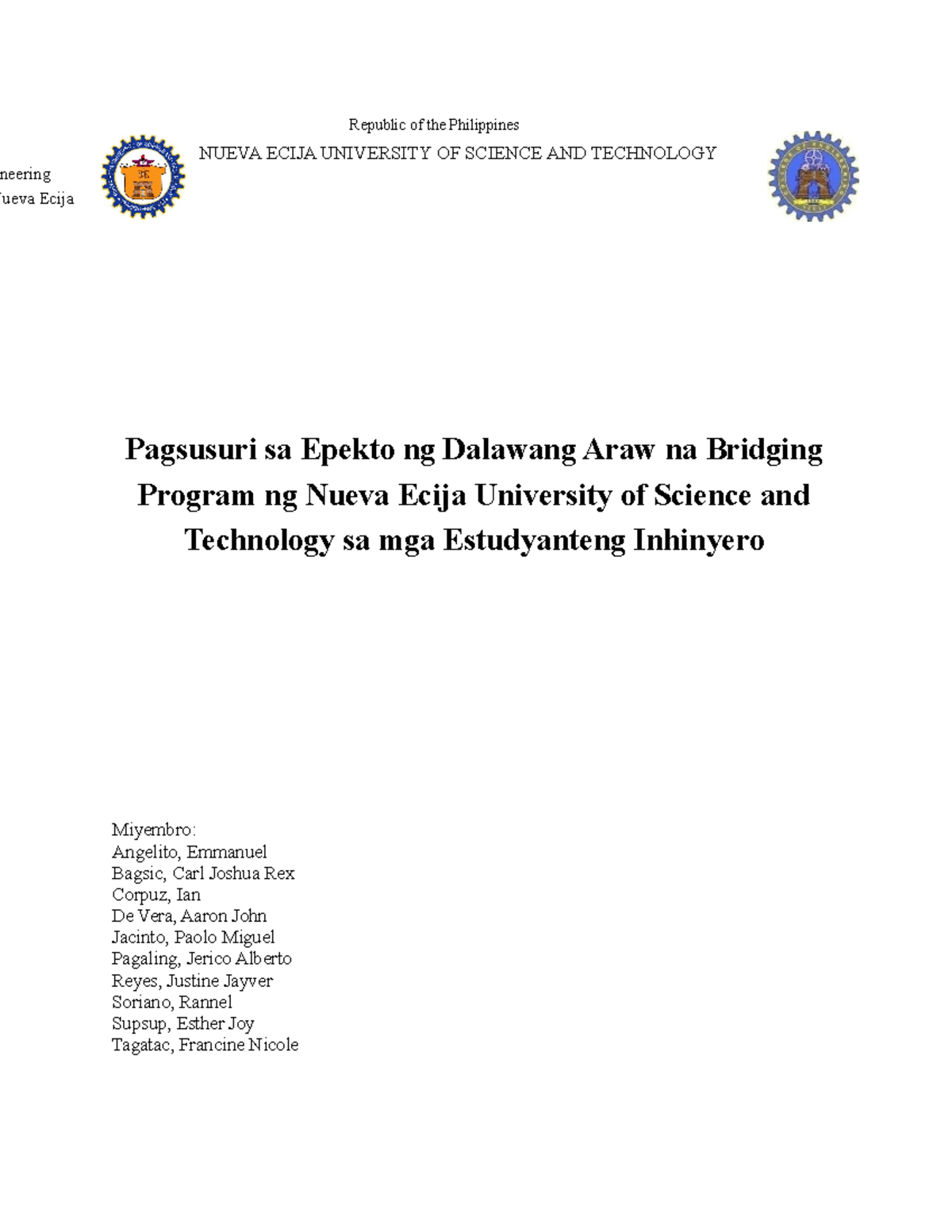Bridging - Hangarin nito na maipakilala ang mga pangunahing konsepto sa ...