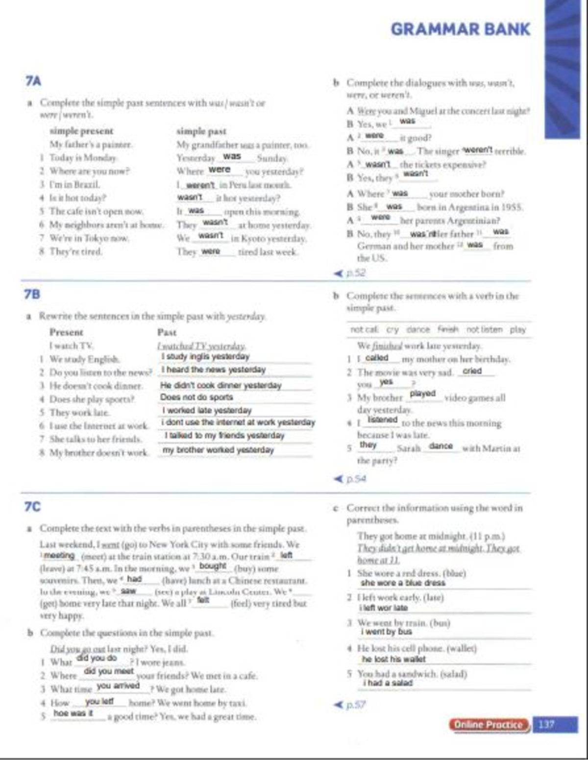 Leccion 7C y 8A - Inglés II - Studocu