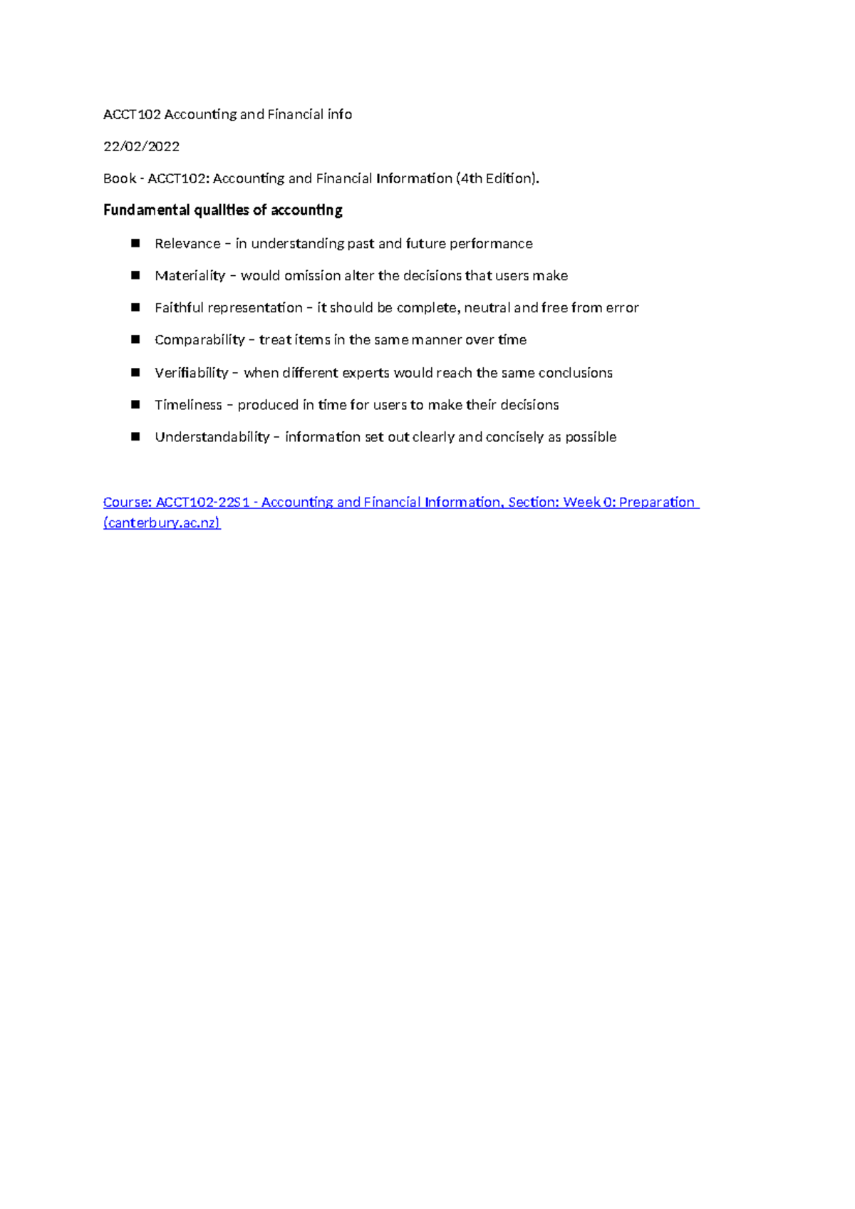 ACCT102 Accounting and Financial info - ACCT102 Accounting and ...