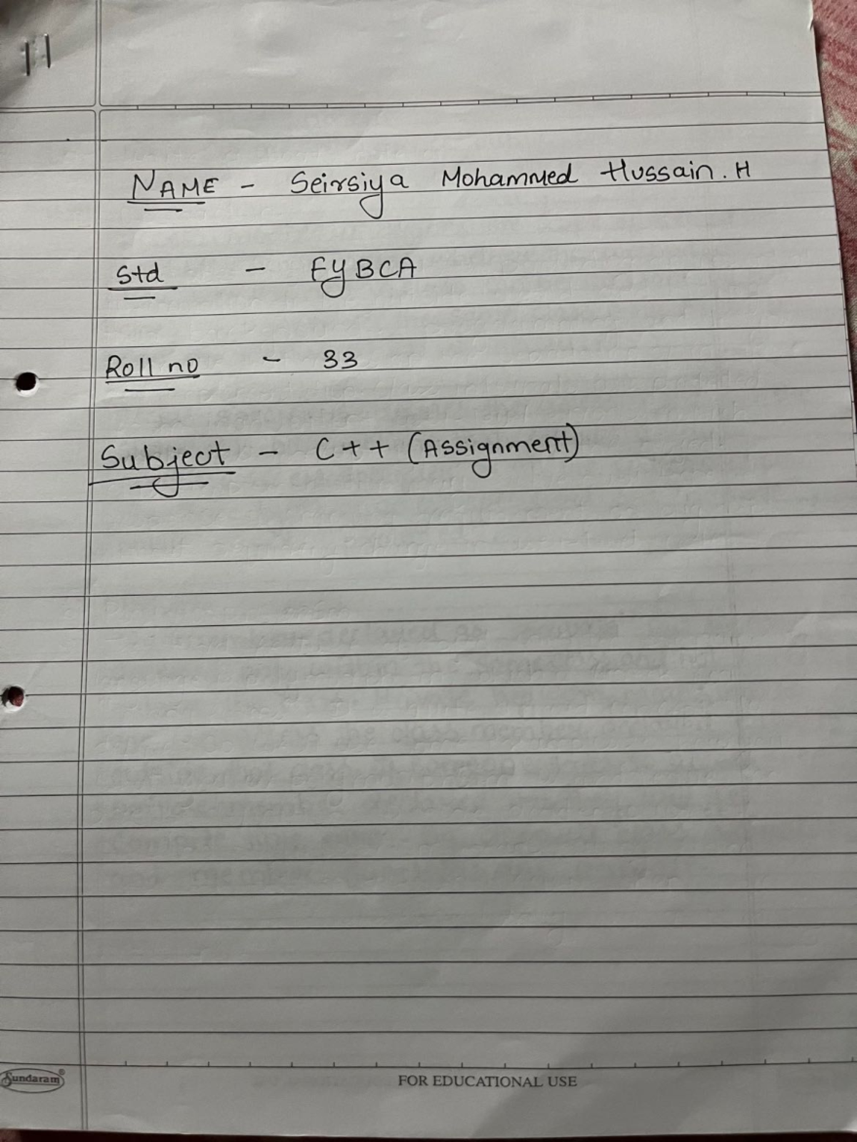 C++ - Practical - Bachelors of Computer Applications - Studocu