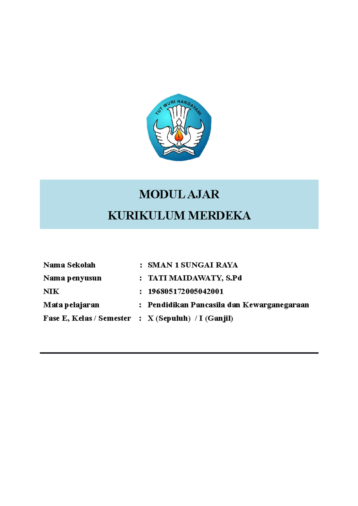 3. Modul Aja Bab 1 Unit 1 - MODUL AJAR KURIKULUM MERDEKA Nama Sekolah ...