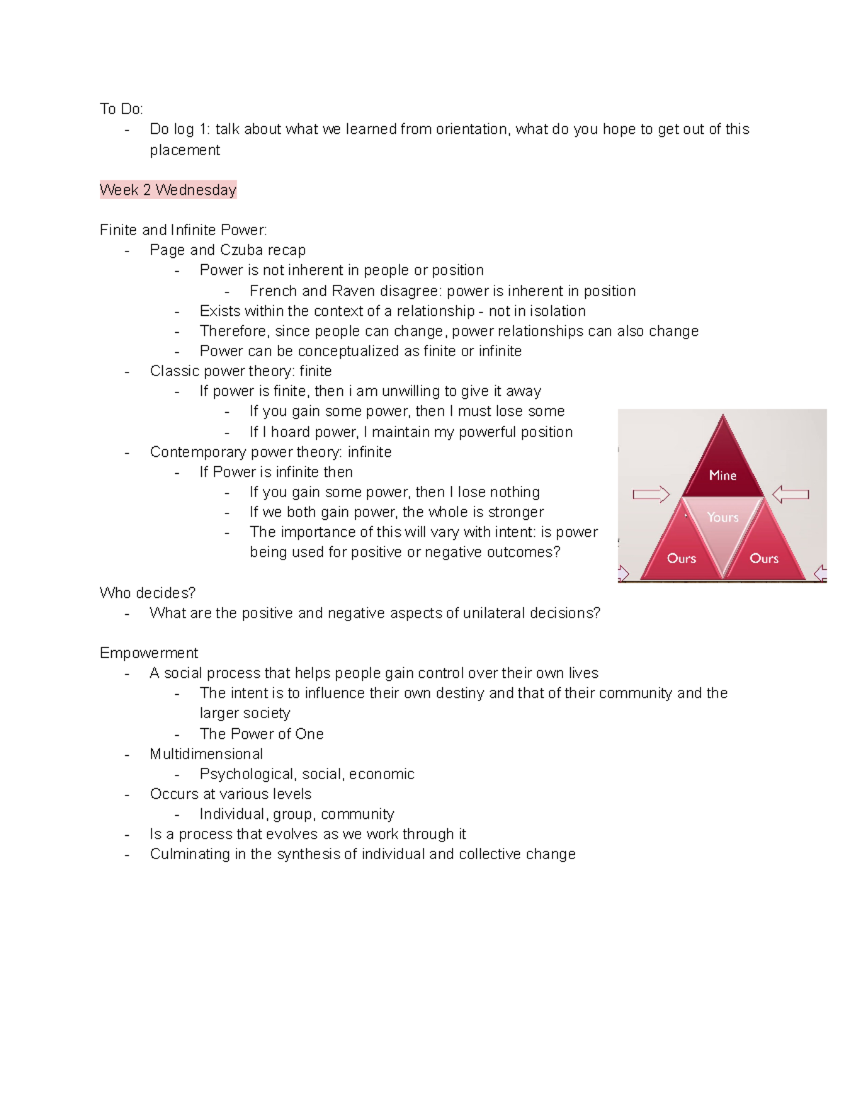 Week 2 Lecture Notes - Yuter - To Do: - Do log 1: talk about what we ...