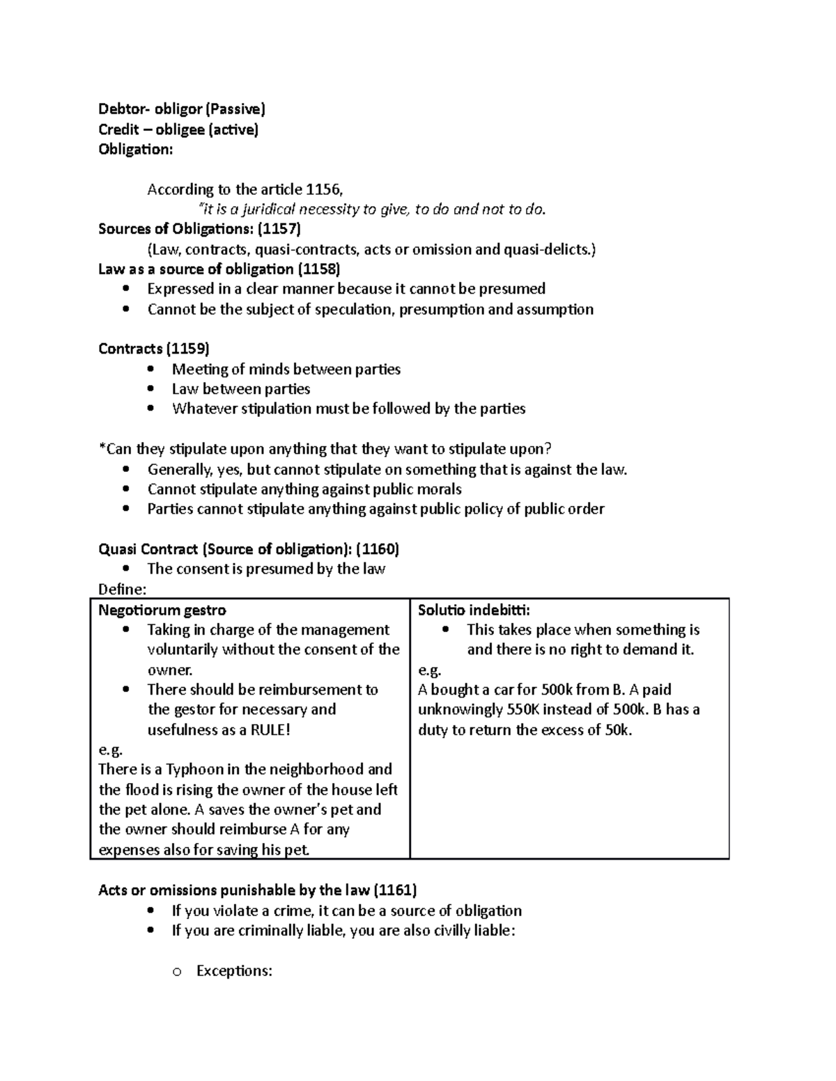 Midterm Oblicon Reviewer ATTY - Debtor- obligor (Passive) Credit ...