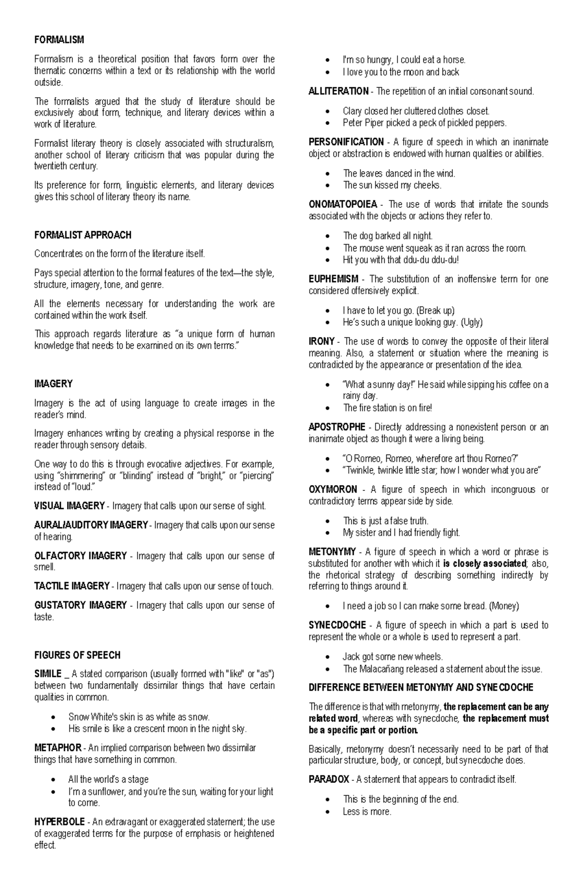 Formalism-PDF-1 - FORMALISM Formalism is a theoretical position that favors form over the ...