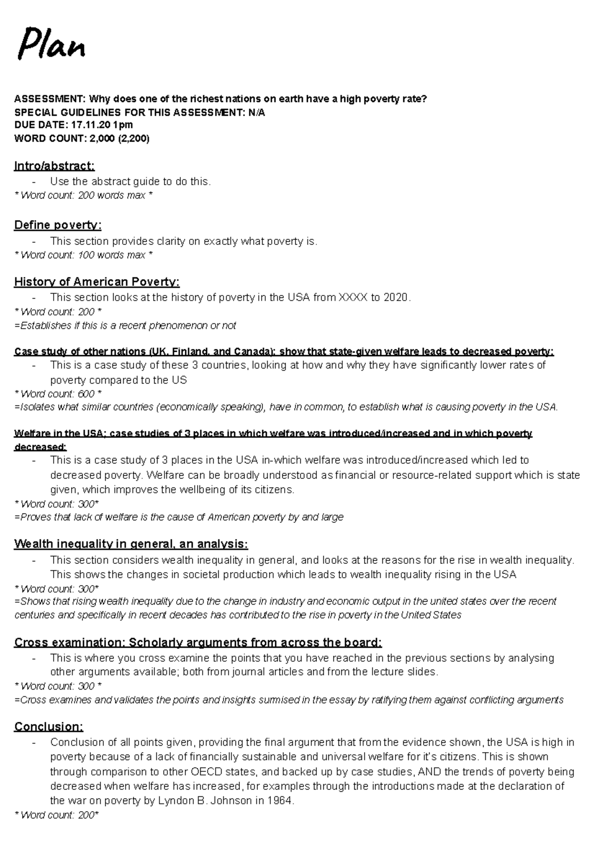 Planning for Assignment 2 American Pol and Soc - Plan ASSESSMENT: Why ...