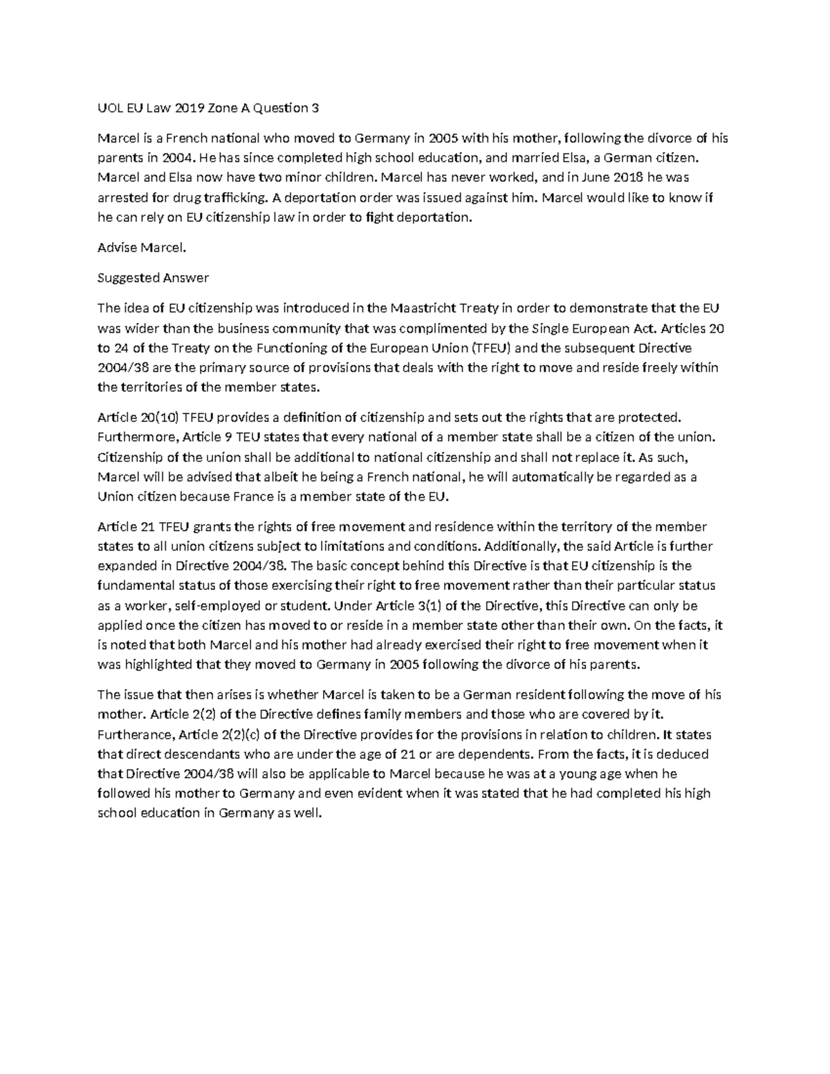UOL EU Law 2019 Zone A Question 3 - UOL EU Law 2019 Zone A Question 3 ... UOL EU Law 2019 Zone A Question 3 - UOL EU Law 2019 Zone A Question 3 ...