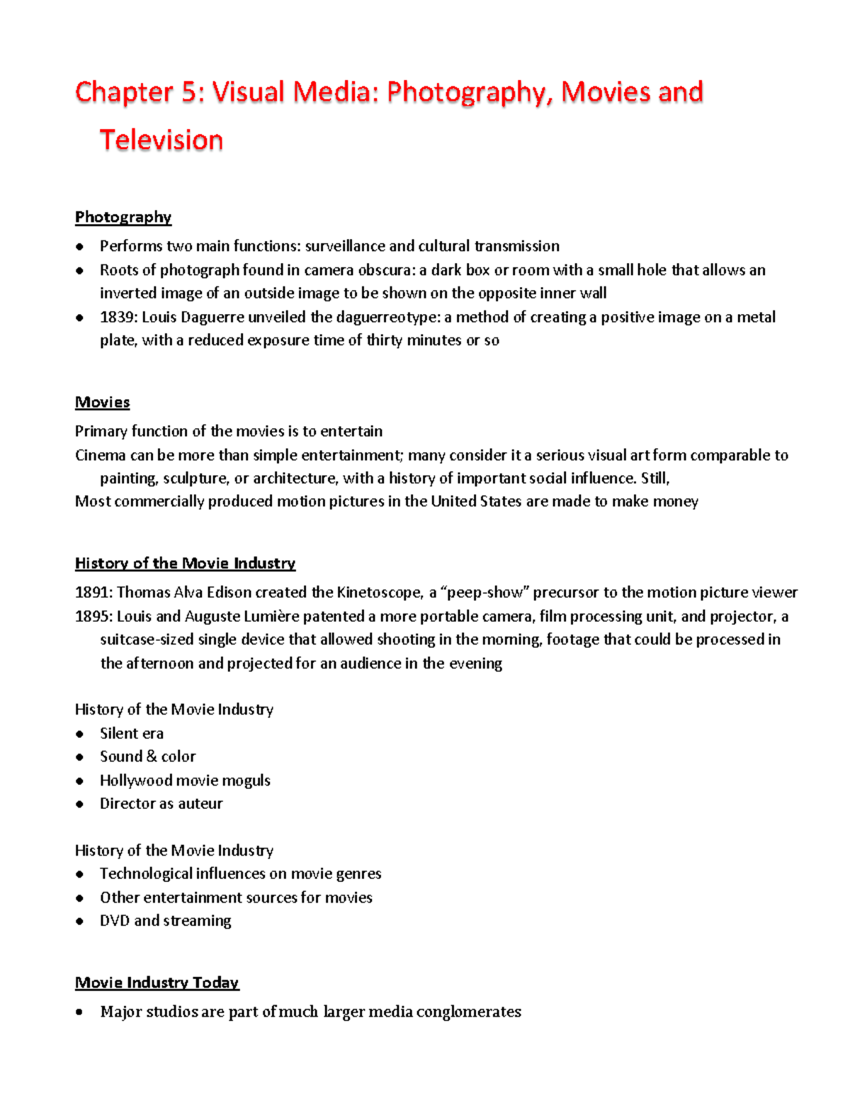 Chapters 5 - 8 Intro to Mass Communications - Converging Media ...
