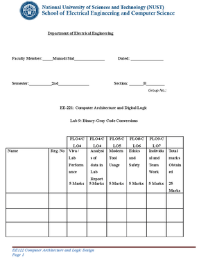 DSD Assignment 2 Junaid BEE56 - Digital System Design Assignment 2 Submitted by: M. Junaid ...