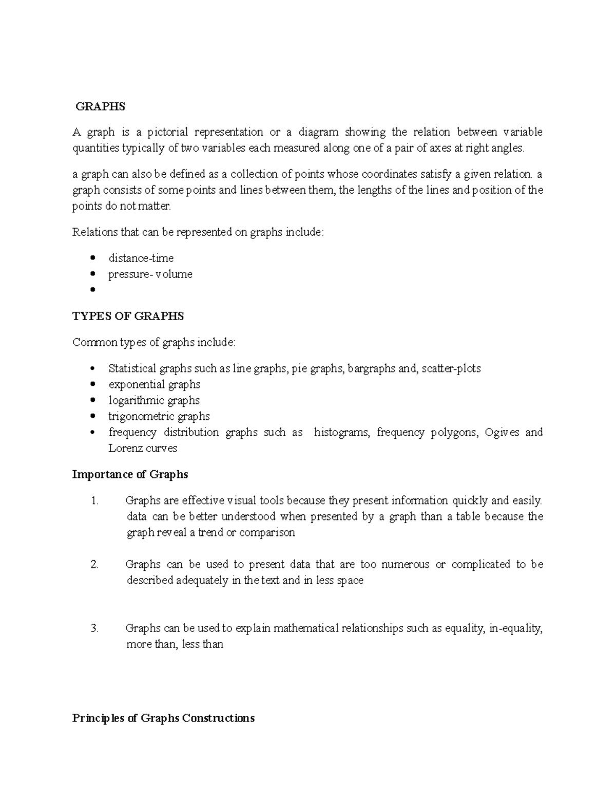 Graphs PSY 311 - Philosophy of Education - Studocu