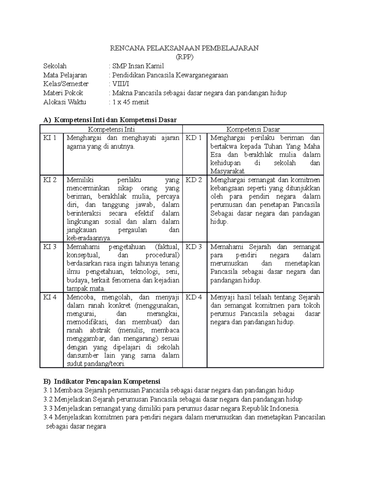 RPP-MIcro Teaching - good - RENCANA PELAKSANAAN PEMBELAJARAN (RPP ...
