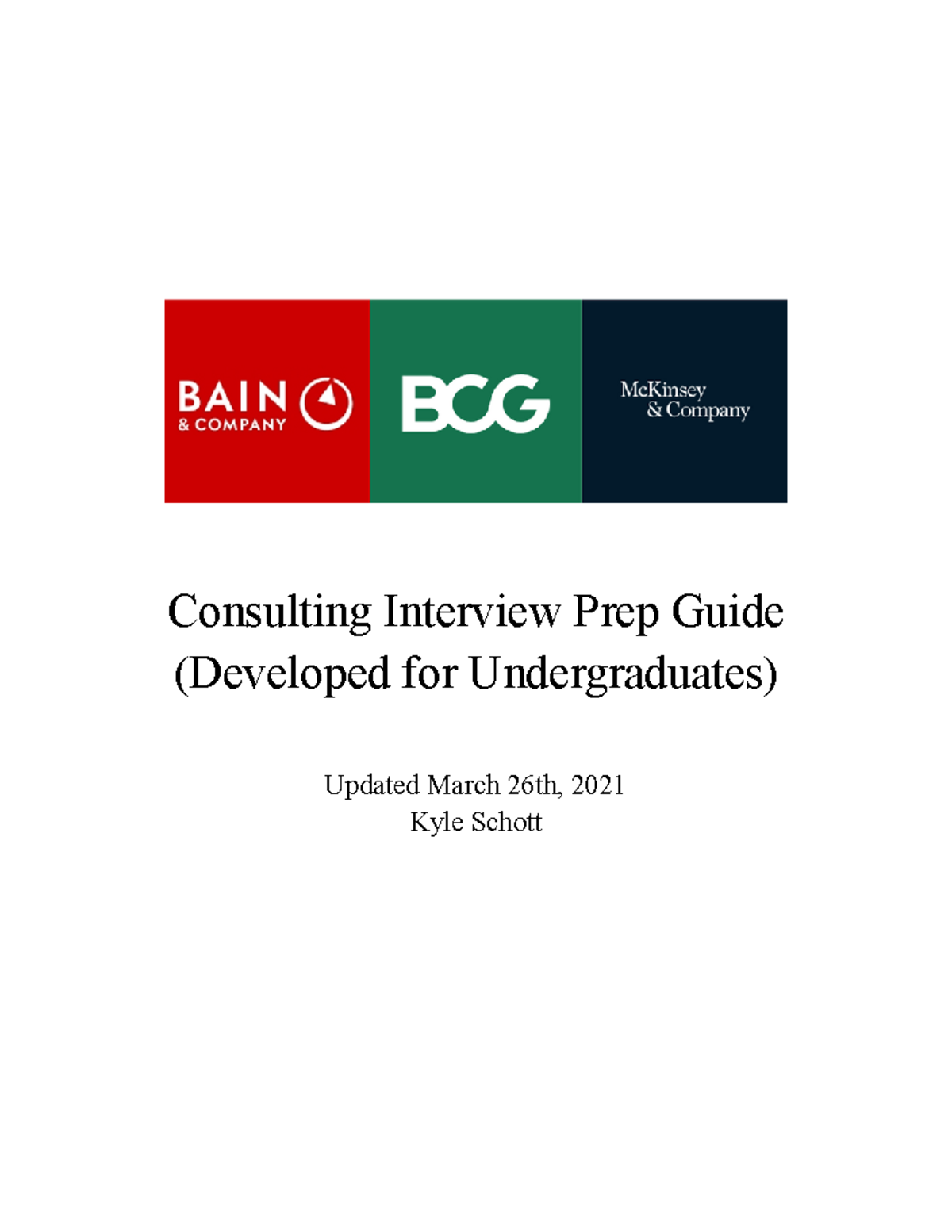 Consulting Interview Prep Guide - Consulting Interview Prep Guide ...