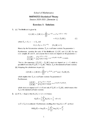 Lectures 14 - Lecture notes 14 - 14. Interval Estimation Summary. In ...