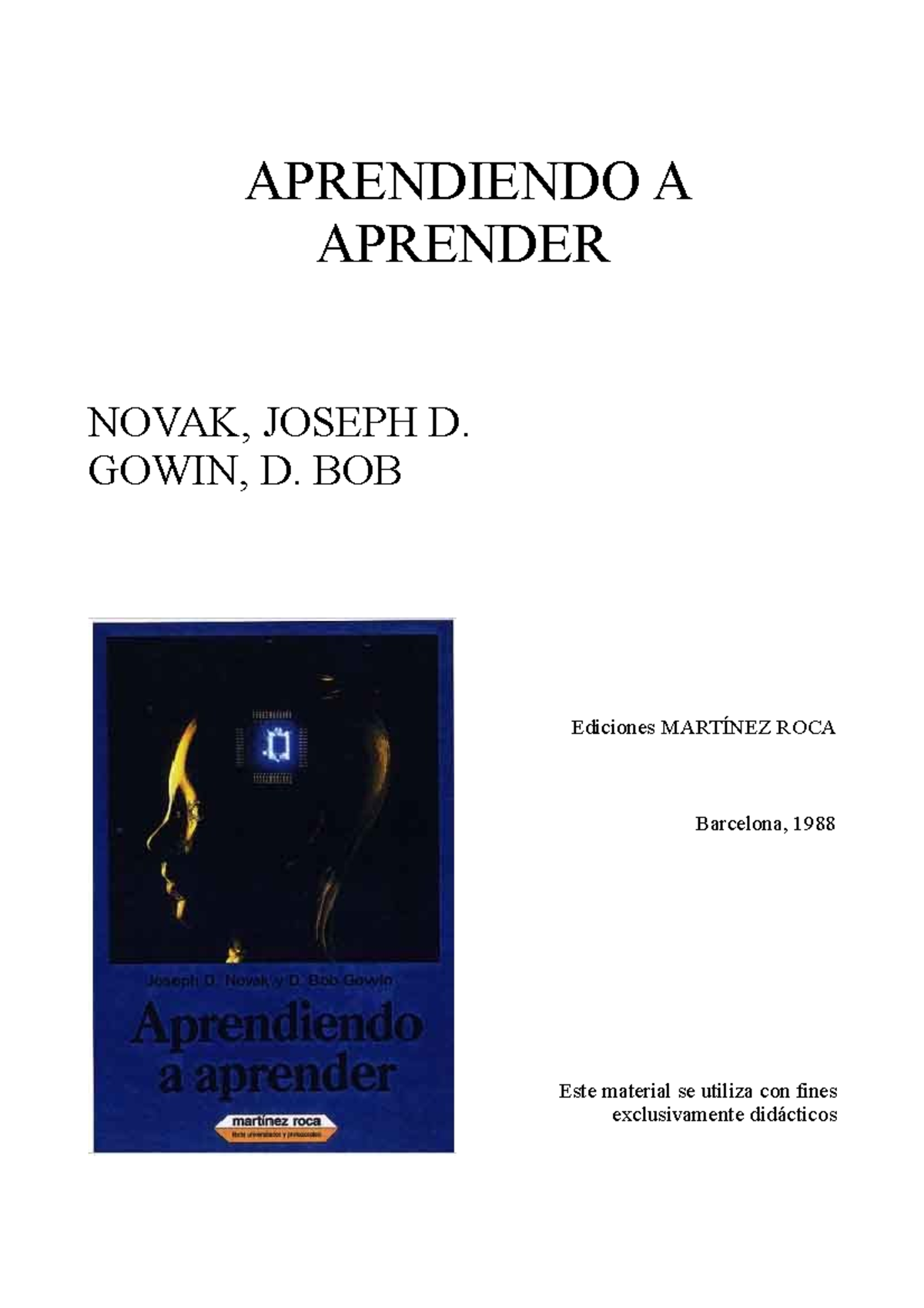 Novak y gowin mapas conceptuales - APRENDIENDO A APRENDER NOVAK, JOSEPH ...