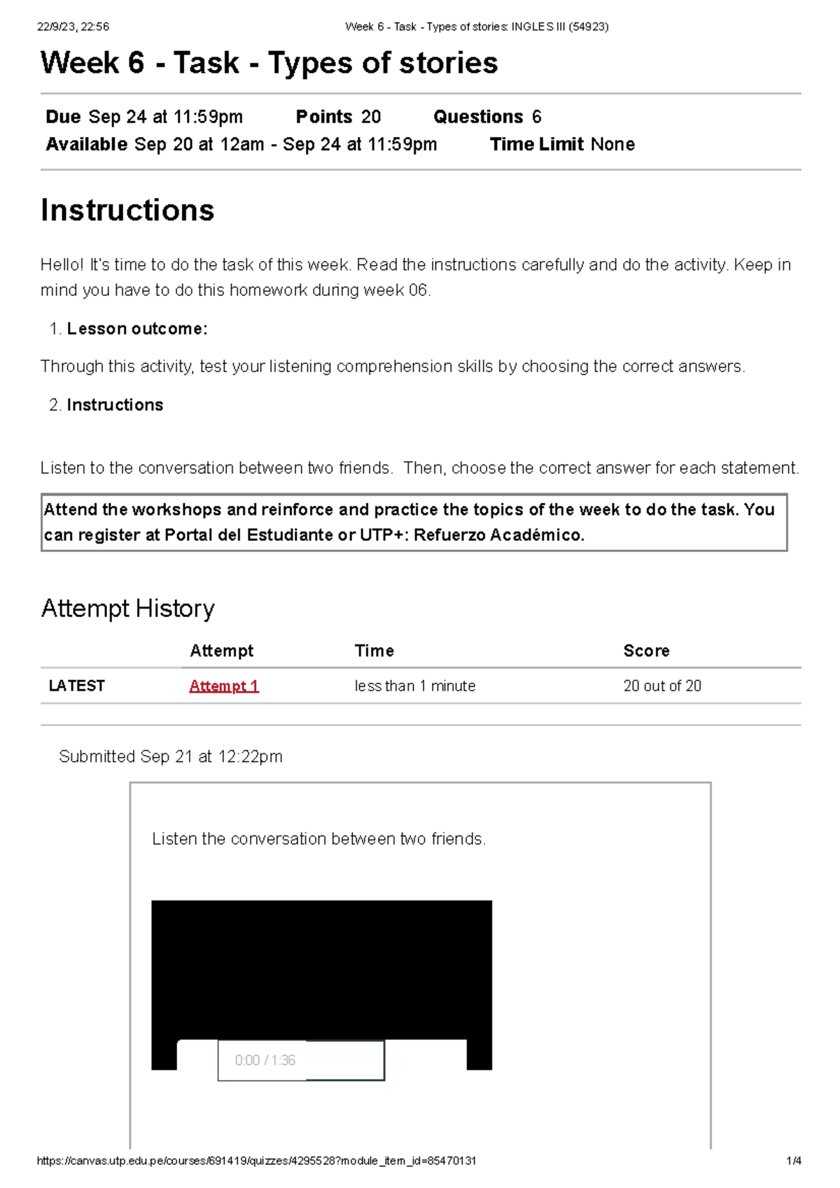 Week 6-Task-Types-of-stories- Ingles-III - Week 6 - Task - Types of stories Due Sep 24 at 11 ...