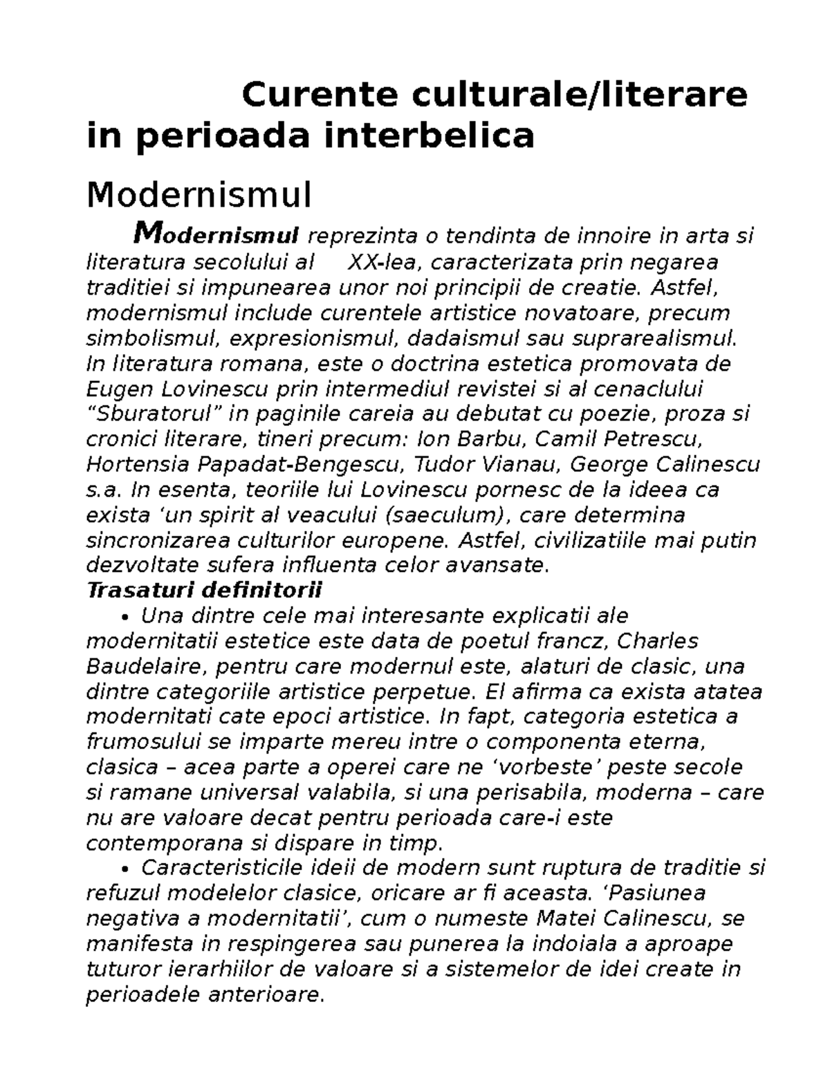 Curente-culturale-literare-in-perioada-interbelica biologia produselor ...