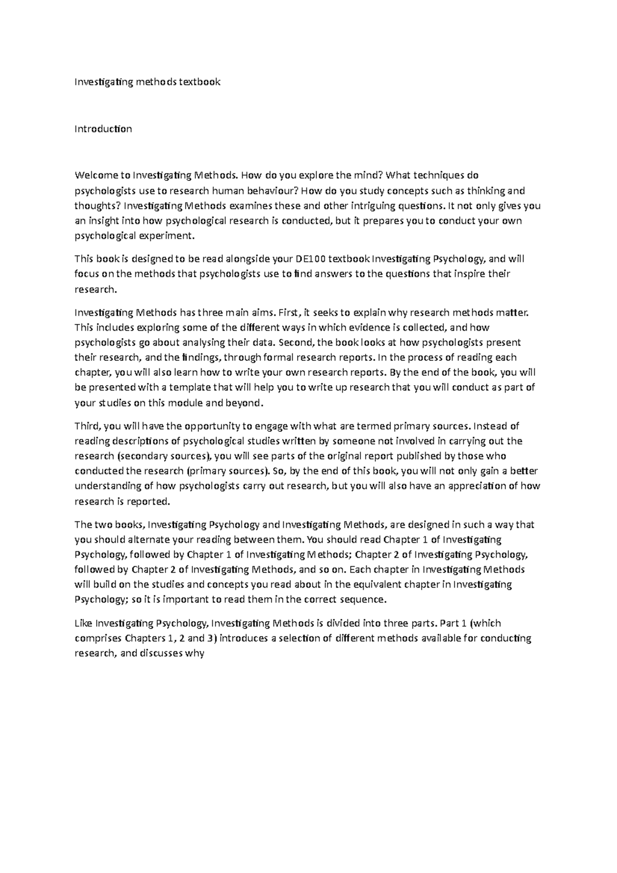 Investigating methods - intro - Investigating methods textbook ...