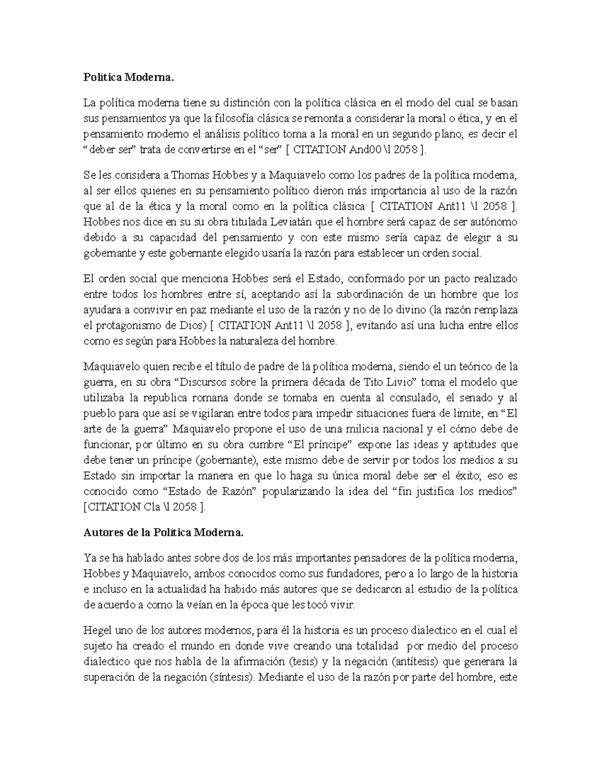 Política Moderna - Nota: 9 - Política Moderna. La política moderna ...