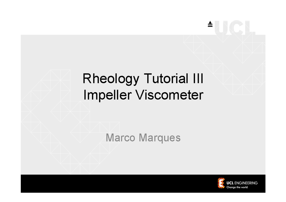 Rheo tutorial III impeller viscometer solutions - Rheology Tutorial III ...