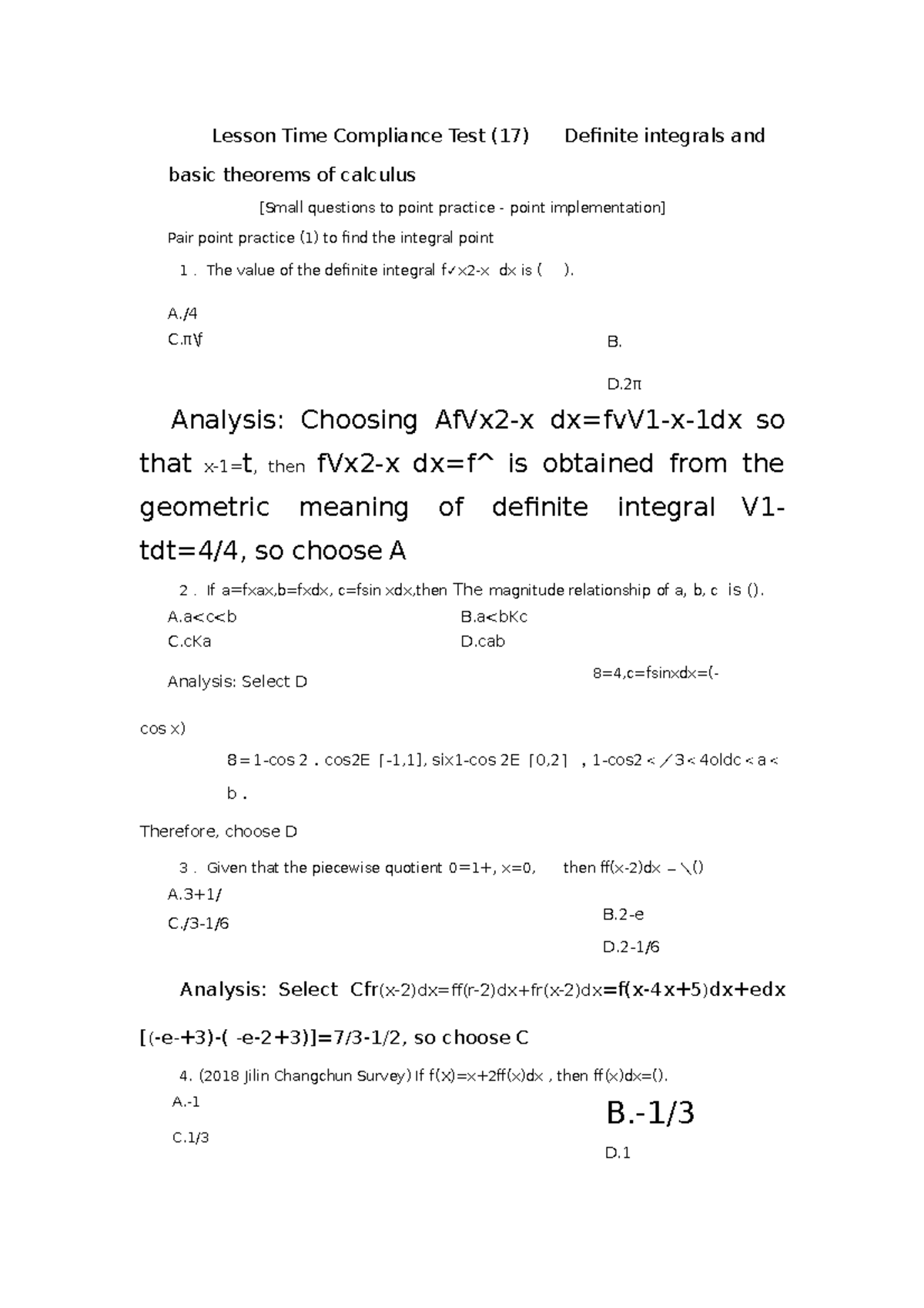 Definite integrals and basic theorems of calculus - Lesson Time ...