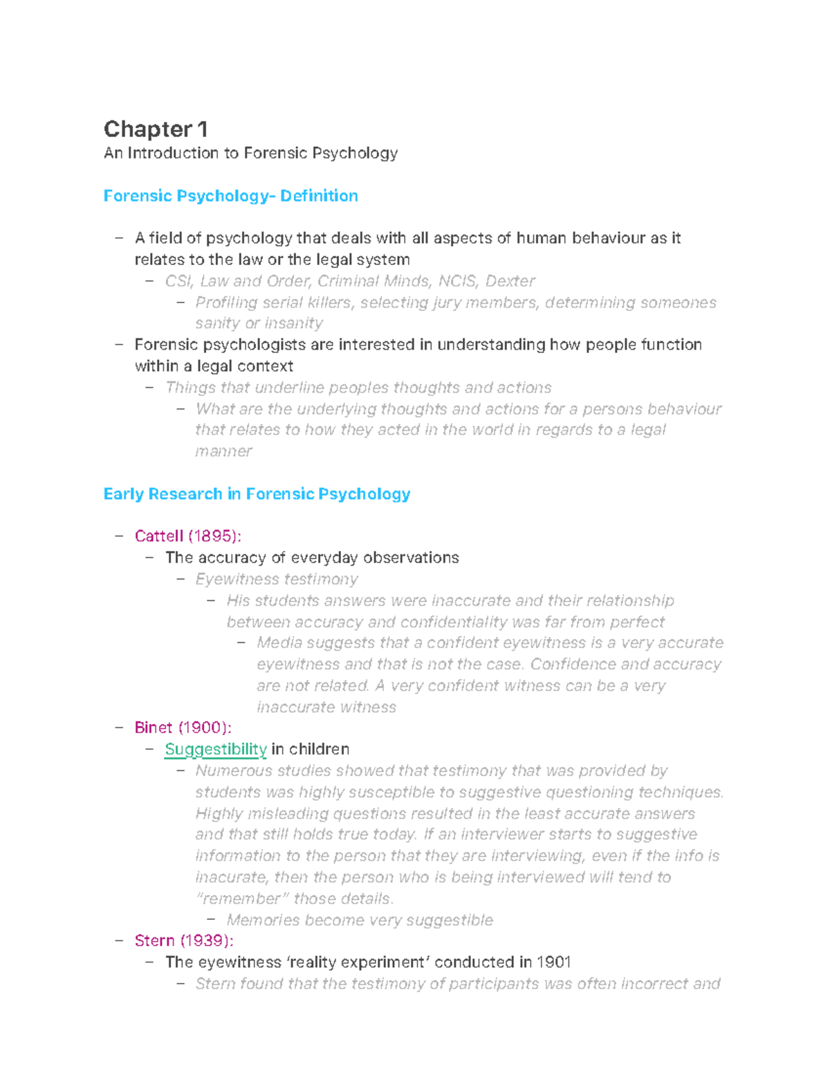 Chapter 1- An Introduction to Forensic Psychology ...