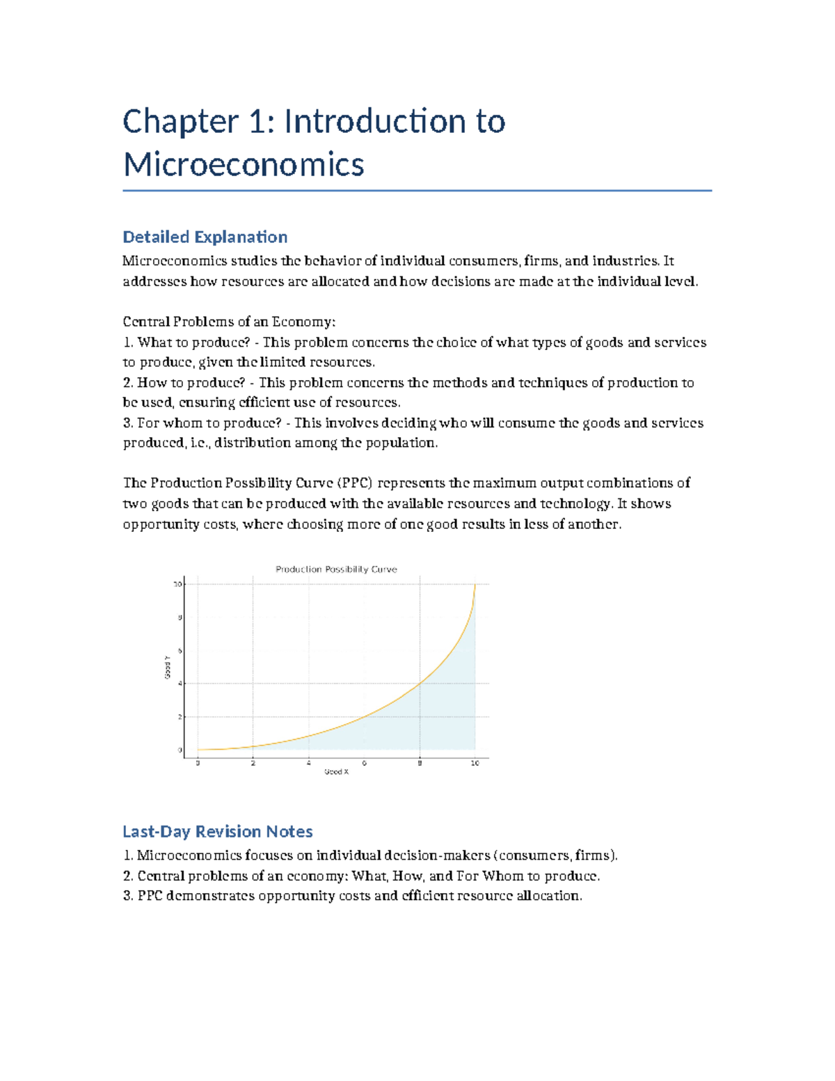 Chapter 1 Introduction to Microeconomics - Chapter 1: Introduction to ...