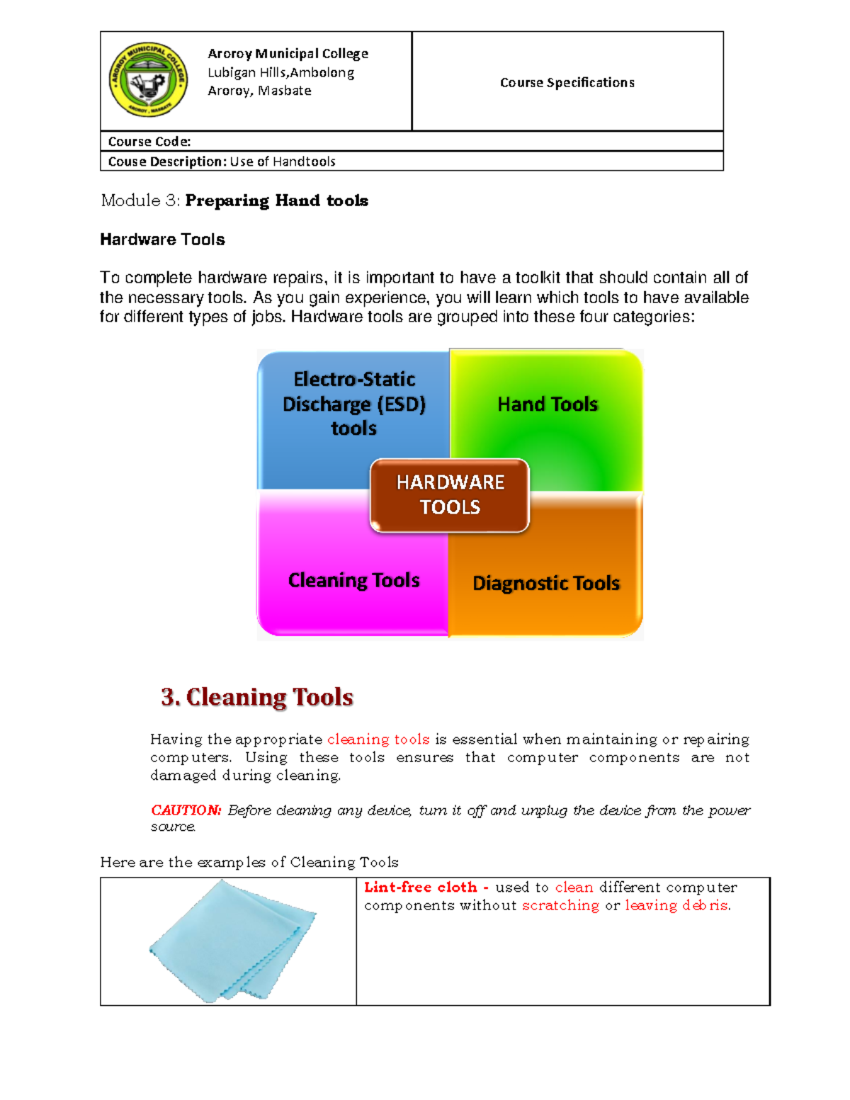 Module-3.A-Preparing-Hand-tools - Aroroy Municipal College Lubigan ...