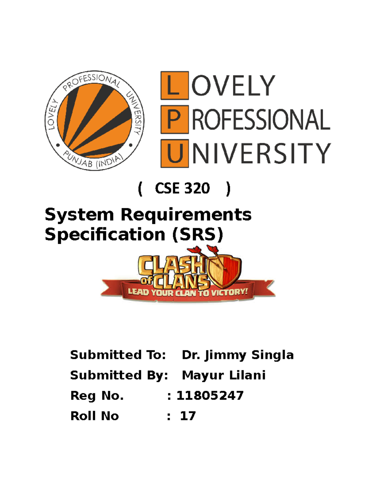 COC SRS - SRS on clash of clan - ( CSE 320 ) System Requirements Specification (SRS) Submitted ...