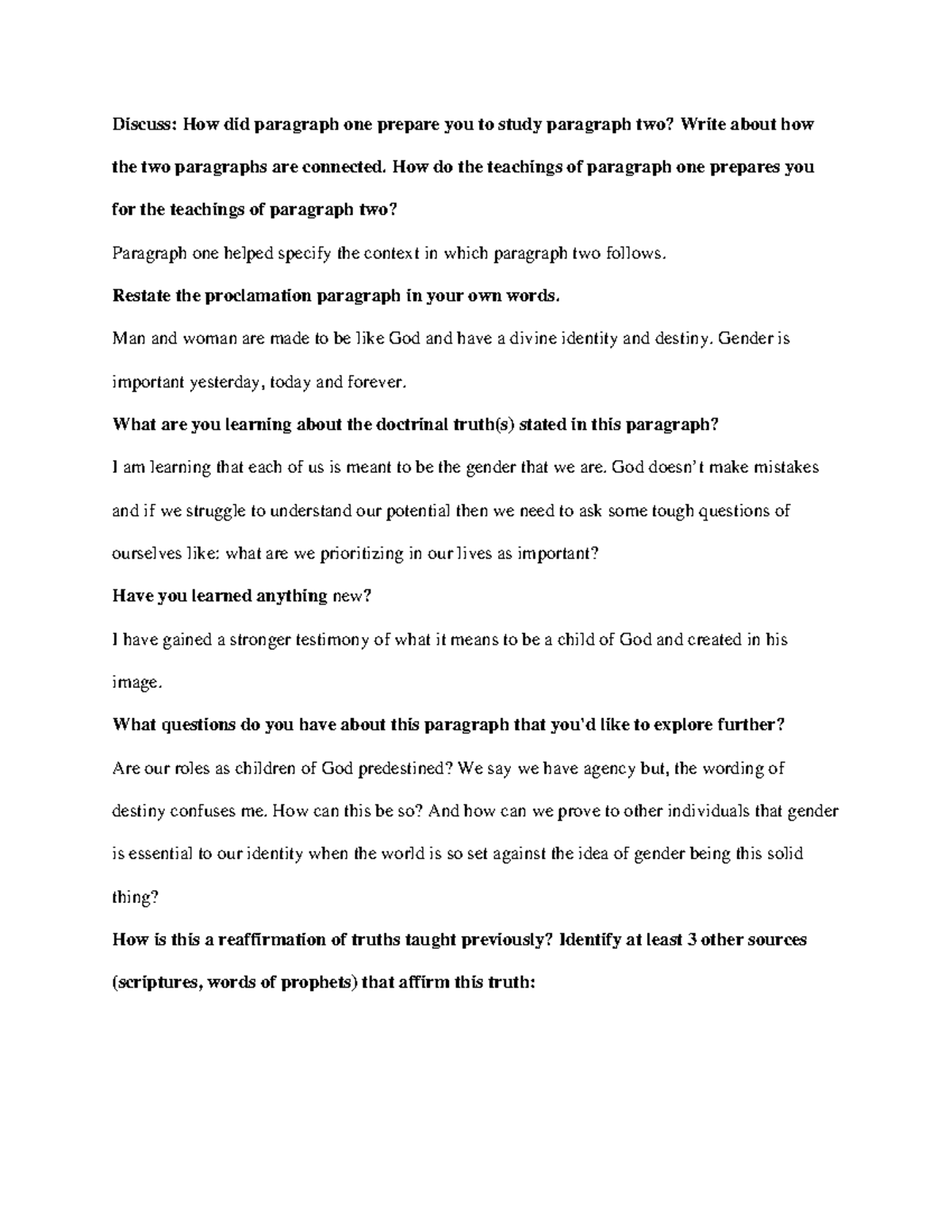 Paragraph 2 Summary - Discuss: How did paragraph one prepare you to ...