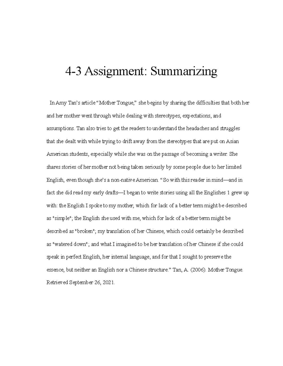 4-3 summarizing the article - Eng 122 - SNHU - Studocu