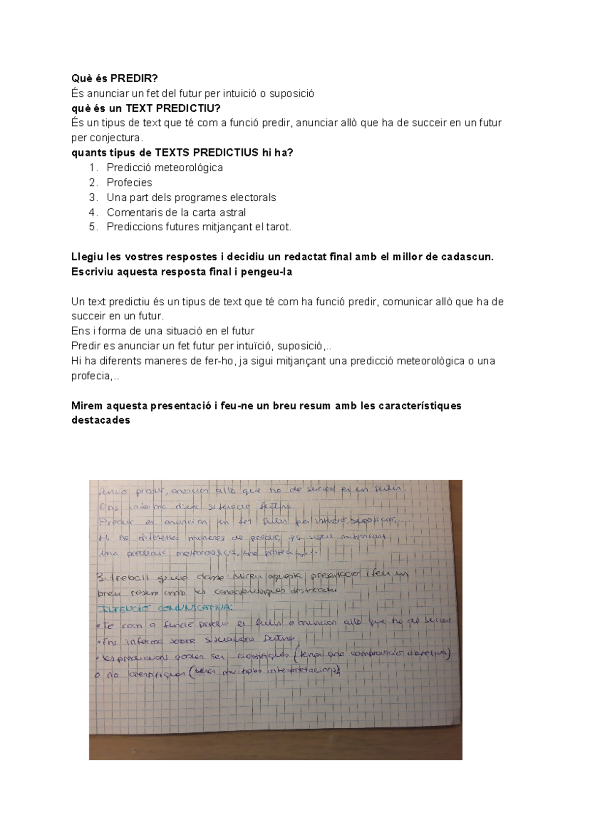 1. Text predictiu - hhjjsd msbbas djsbdbbnd dudiskd kjdjd - Què és ...