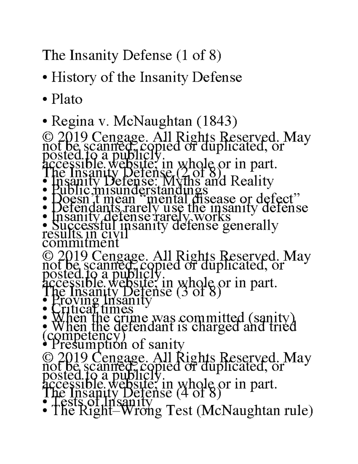 Chapter 6- Defenses TO Criminal Liability II - The Insanity Defense (1 ...