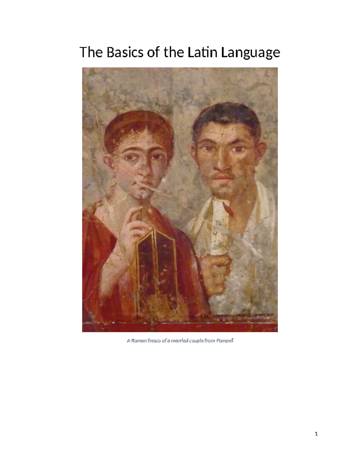 The Basics of the Latin Language - Introduction II. Basics of English ...